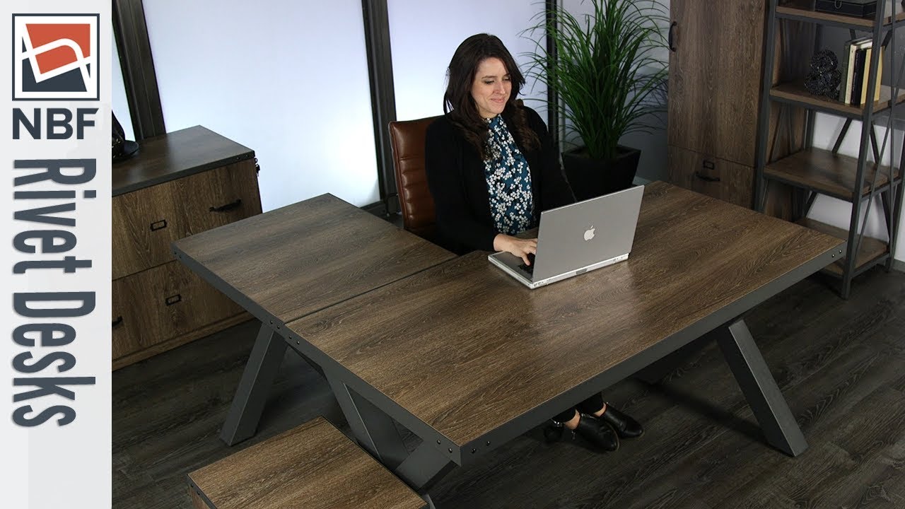 Office Desk | NBF Signature Series Rivet Desks | National Business Furniture