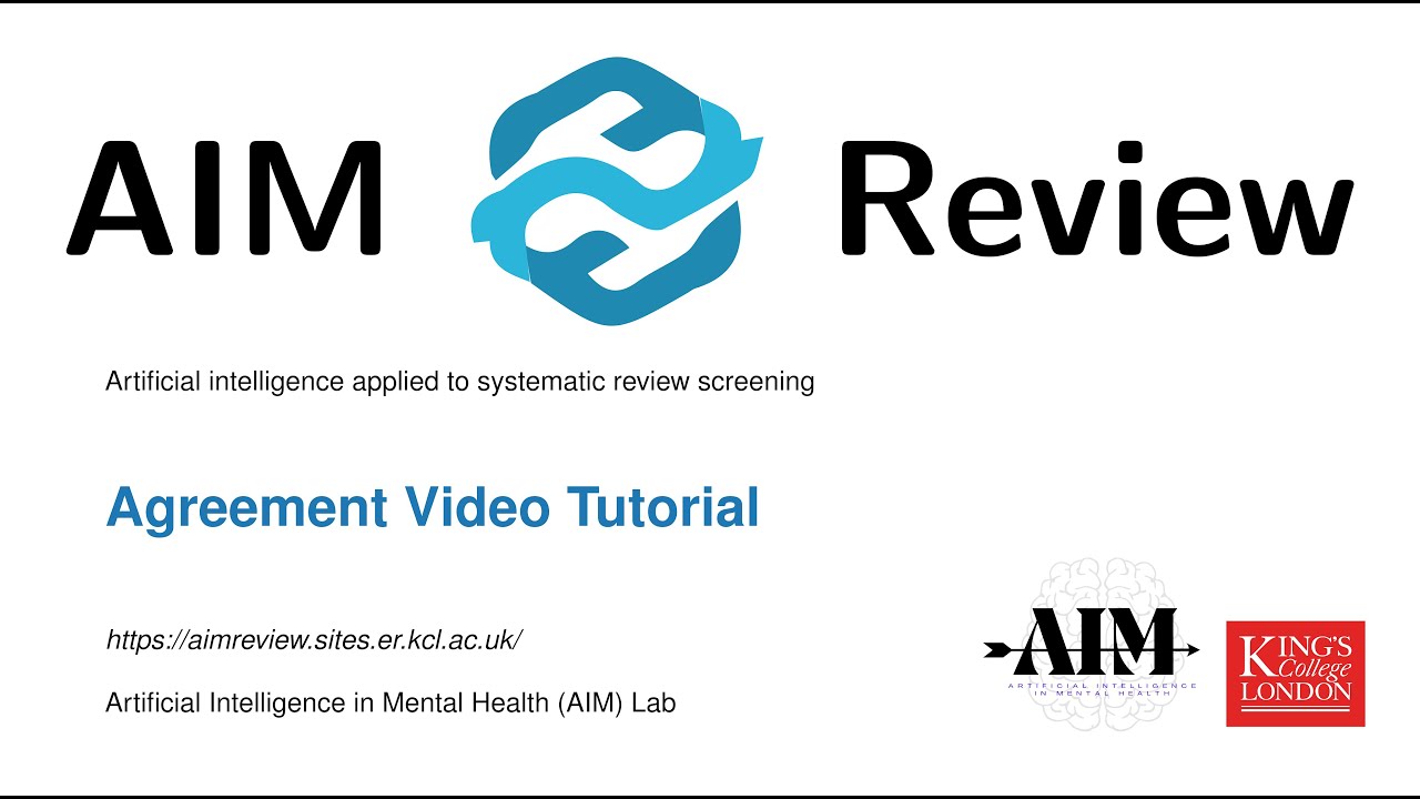 AIM Review Tool: Agreement Measures Application Tutorial
