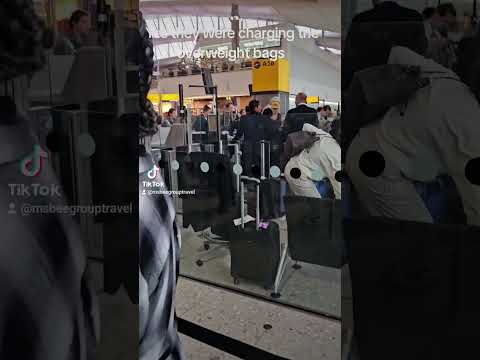 TAP AIR PORTUGAL, BAG CHECK AT BOARDING😳With Scales. #tapairportugal #cabin bag #overweightluggage