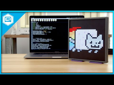 Square Pixel Display with RGB Matrix and CircuitPython