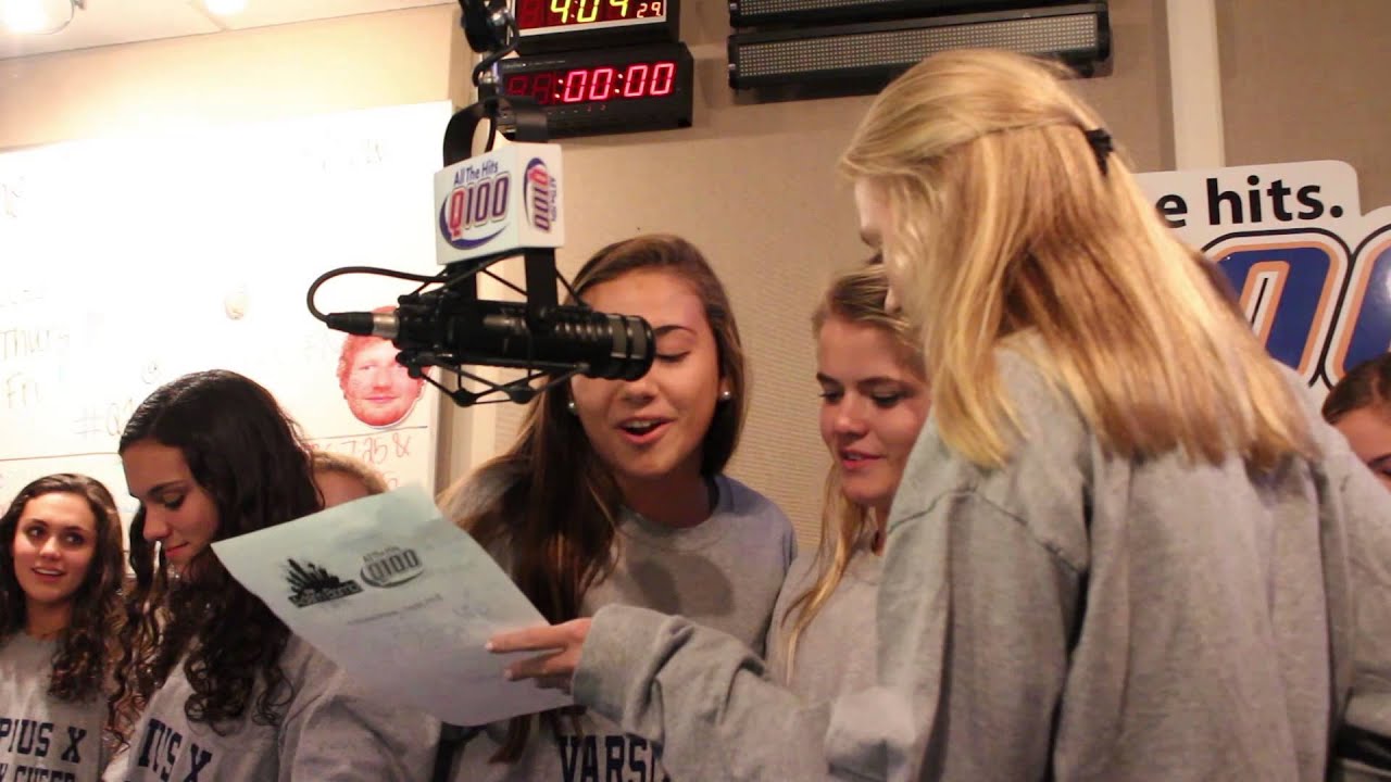 The St. Pius X Cheerleaders on the Adam Bomb Show