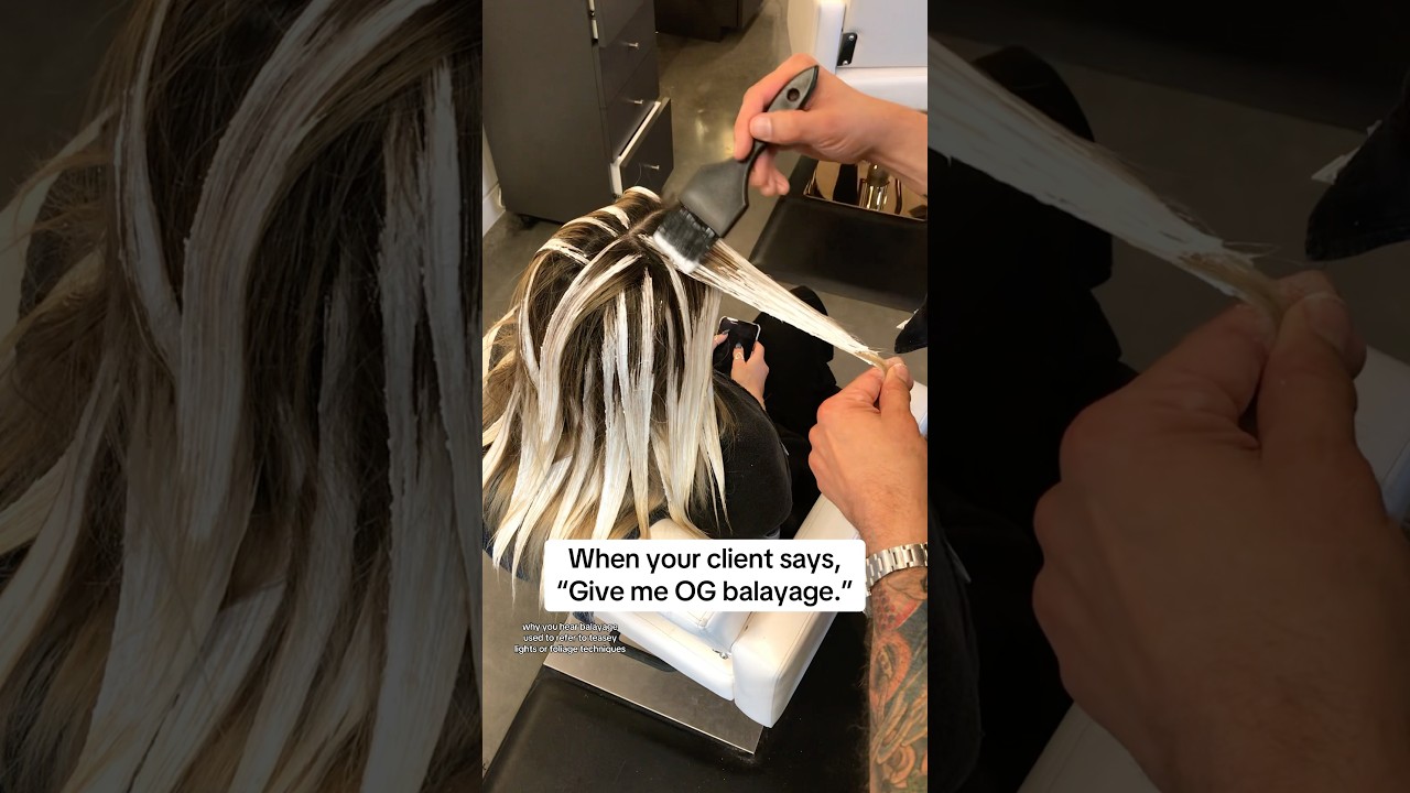 This is the original balayage technique. #balayage #blonde #hairtutorial #haircolor