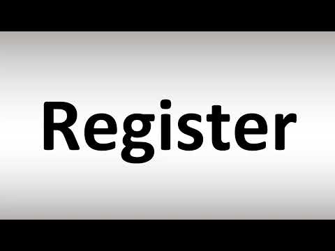 How to Pronounce Register