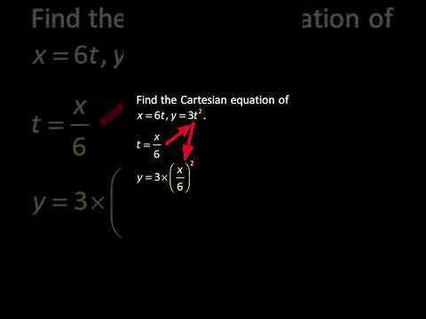 💯 Convert Parametric Equations to Cartesian Equations | Parabolas