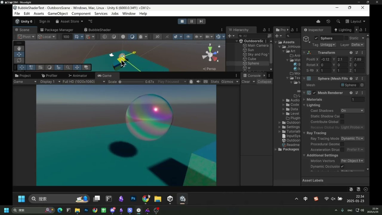 Implementing Bubble shader in UE and Unity