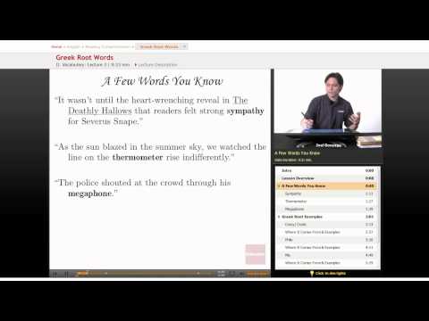 Reading Comprehension: Greek Root Words