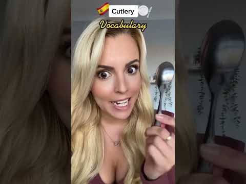 πͺπΈπ¬π§ Cutlery vocab you NEED to know! π½ #learnspanish #learnenglish #cutlery #vocabulary