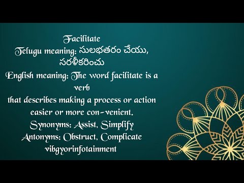 facilitate meaning #english #wordoftheday facilitate synonyms antonyms