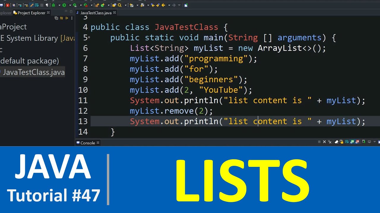Java Tutorial #47 - Java List Interface with Examples (Collections)