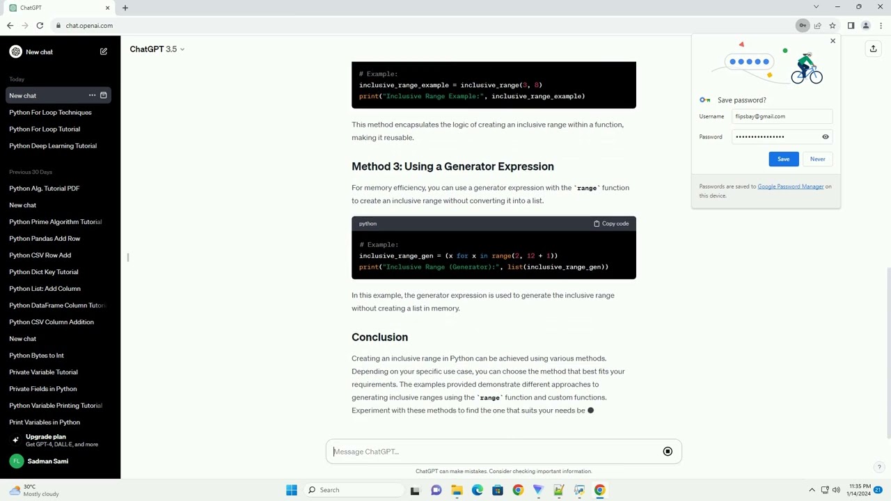 python for range inclusive