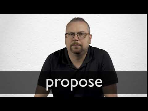PROPOSE - Meaning & Translations | Collins English Dictionary