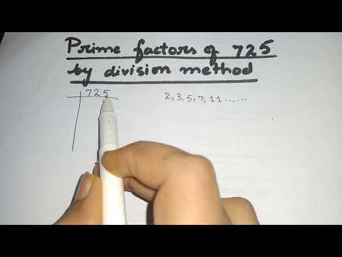 Prime factors of 725 by division method || in Urdu/Hindi ||