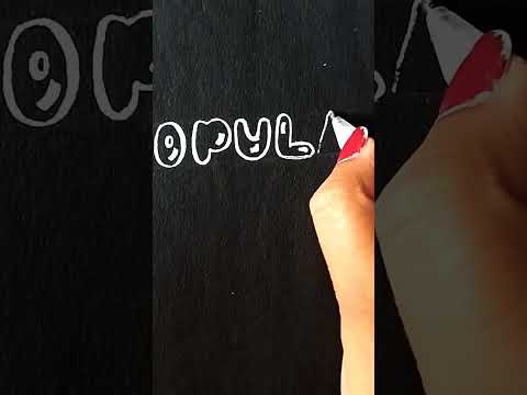 "Popular" Cute bubble font handwriting #shorts #bubbleletters #viral #viralvideo