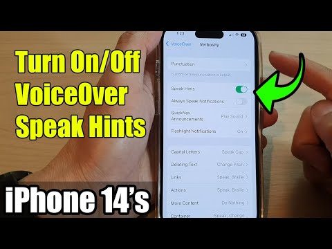 iPhone 14's/14 Pro Max: How to Turn On/Off VoiceOver Speak Hints