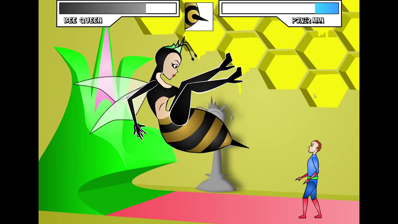 Bee queen vs powerman redux vore game remake