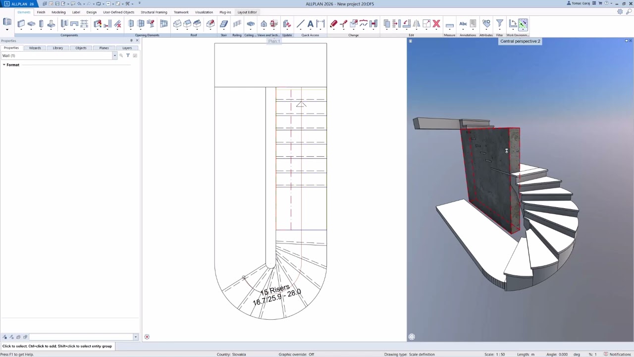 ALLPLAN 2026 - Enhanced Freeform Stair Modeler