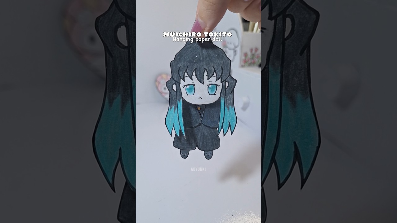 tutorial de boneca de papel pendurada tokito faça você mesmo #anime #demonslayer #estética #curta...
