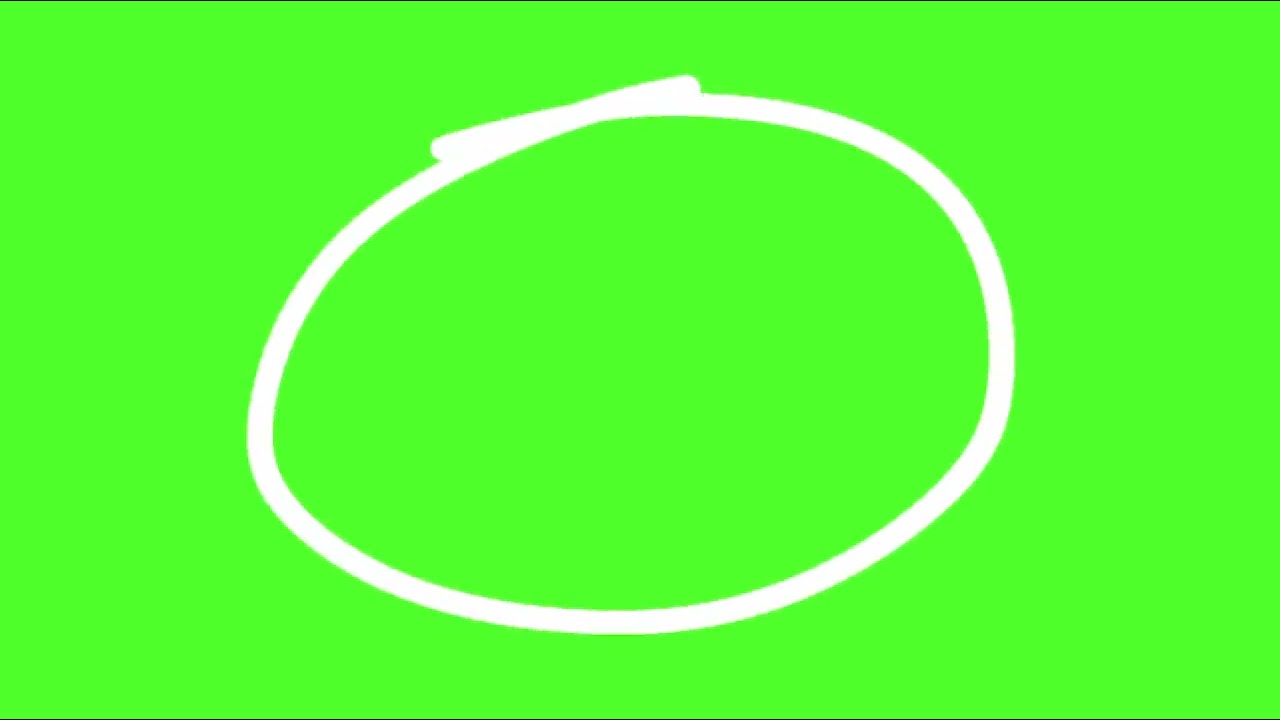 Basic Hand Drawn Circle Green Screen Chroma Key