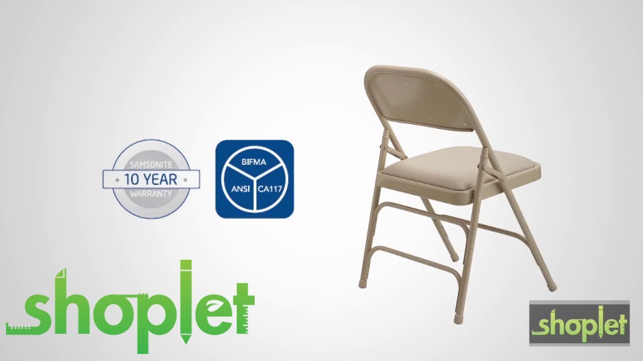 Samsonite 2800 Series Commercial Grade All Steel Vinyl Padded Folding Chair