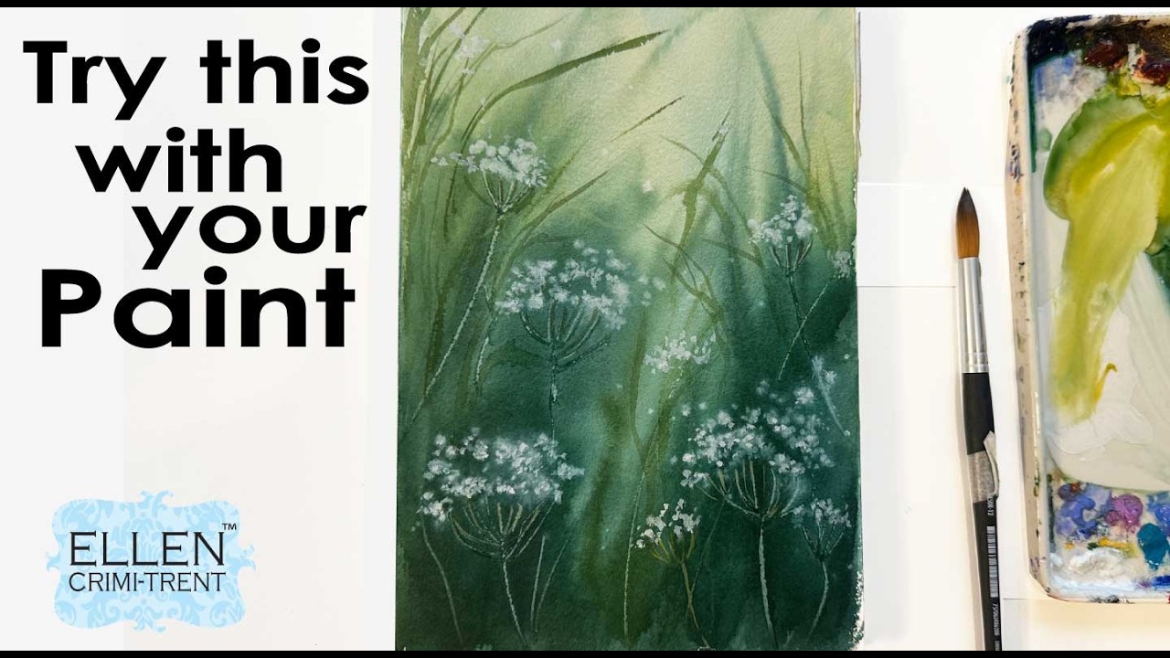 Try this technique with watercolor paint- no perfectionism here !