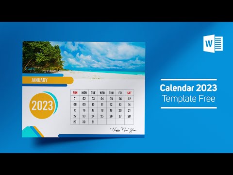 CALENDAR 2023 in MS WORD (2022) ⬇ FREE TEMPLATE