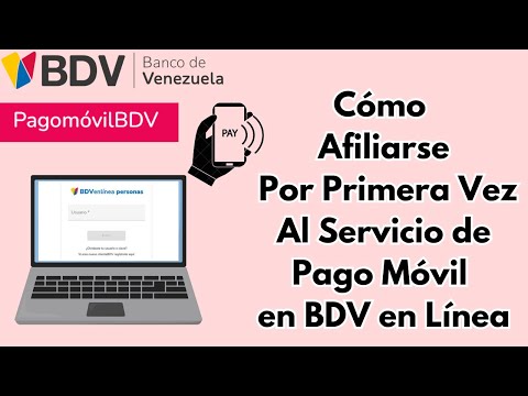 Cómo Afiliarse a Pago Móvil Banco de Venezuela. BDV en LÍnea. 2024. CARALBERZ