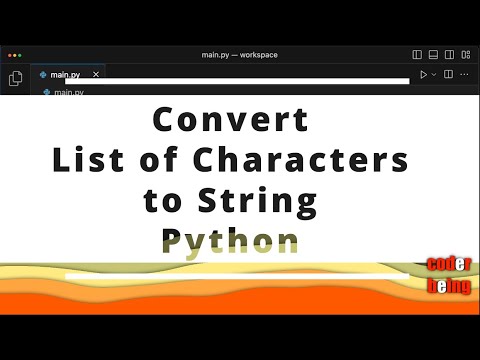 How to convert List of Characters to String in Python?