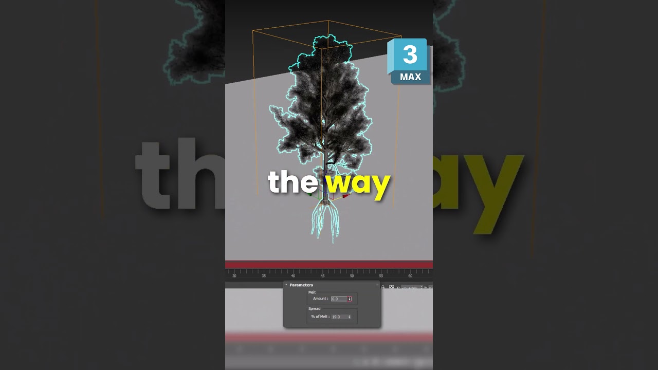 How to Animate Trees with the Melt Modifier in 3ds Max  #3dtips #3dsmax  #architecturalrendering