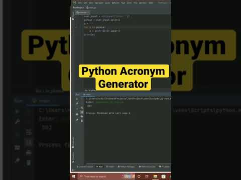 Python Acronym Generator