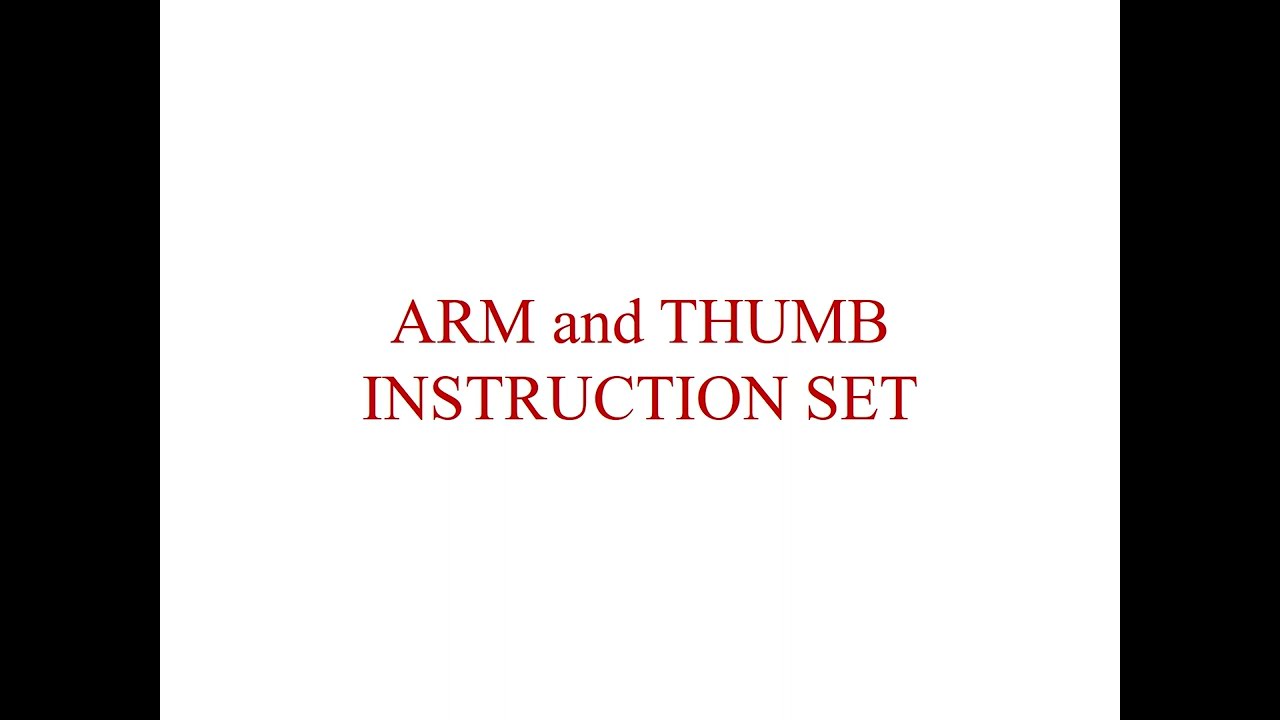 ARM Instruction Set pptx