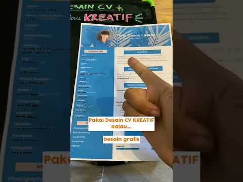 Pilih desain CV Formal atau kreatif? Jangan sampe salah kirim ke HRD ya #cv #ats #bikincv #resume