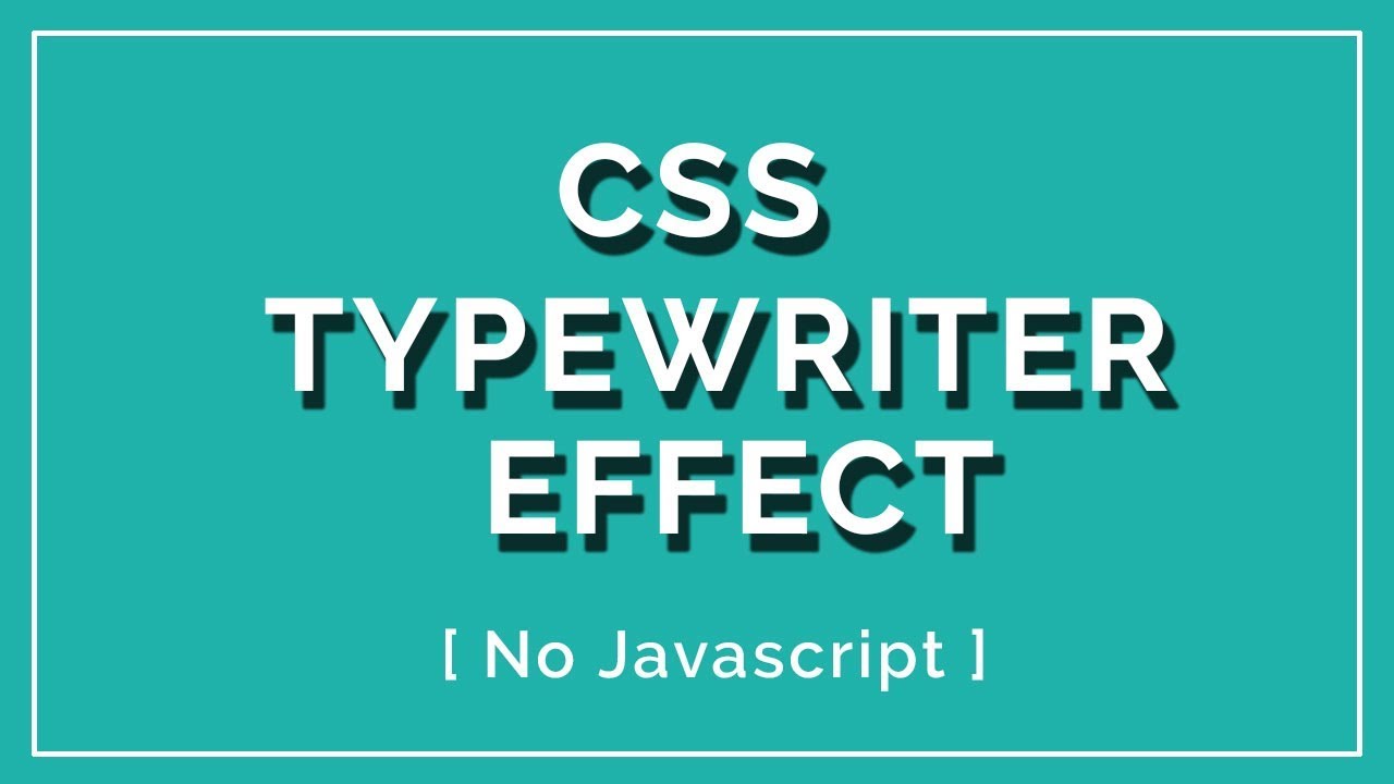 Typewriter Text Effect using css | Typewriter Effect CSS | No Javascript
