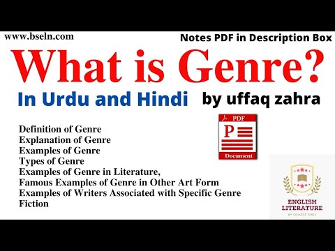 What is Genre and its Types, Genre Explanation and its Types, Example of genre in literature, PDF