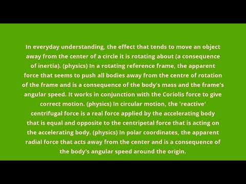 what is the meaning of centrifugal force