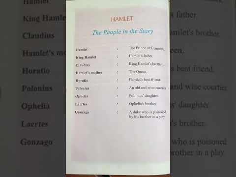#William Shakespeare #Hamlet #main characters #sania stories and poems