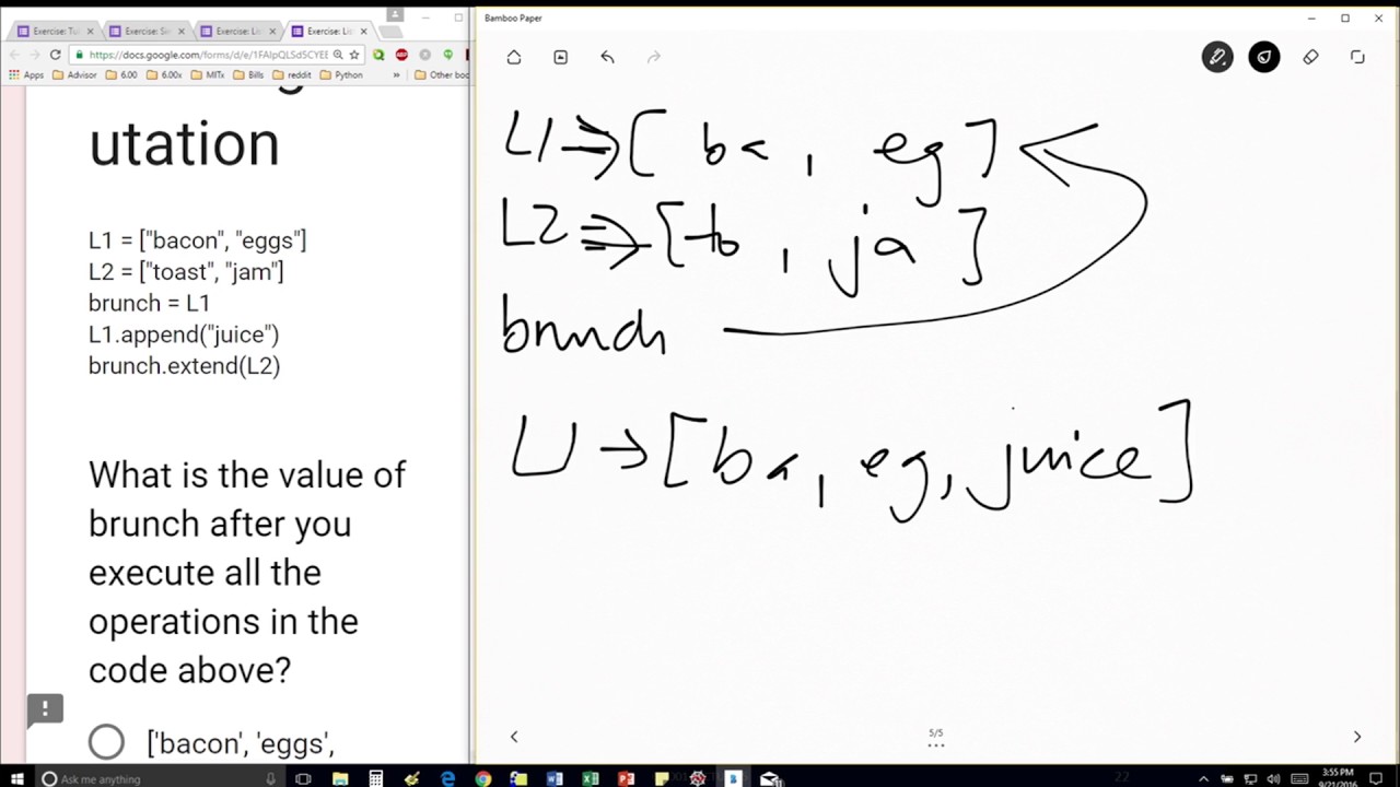 List Aliasing/Mutation