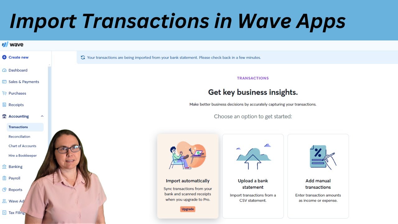 Importing Transactions in Wave Apps