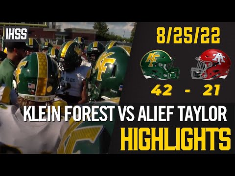 Klein Forest at Alief Taylor - 2022 Week 1 Houston High School Football ...