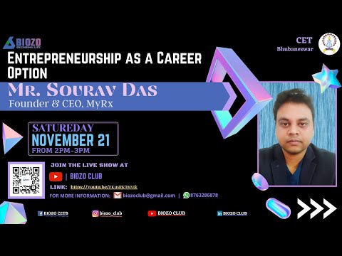 JIVAM -2020 | Mr. Sourav Das - Founder & CEO of MyRx | BIOZO Club | CET- B
