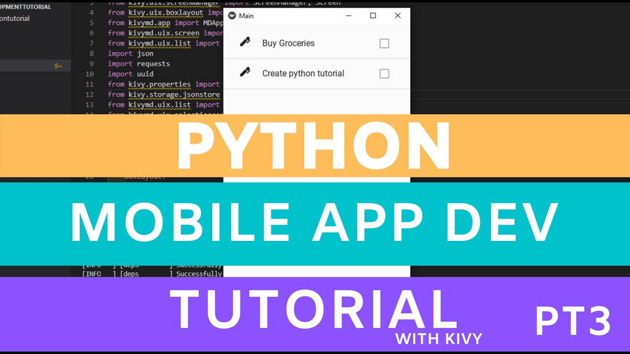 Python app development tutorial pt3 - mobile app with kivy