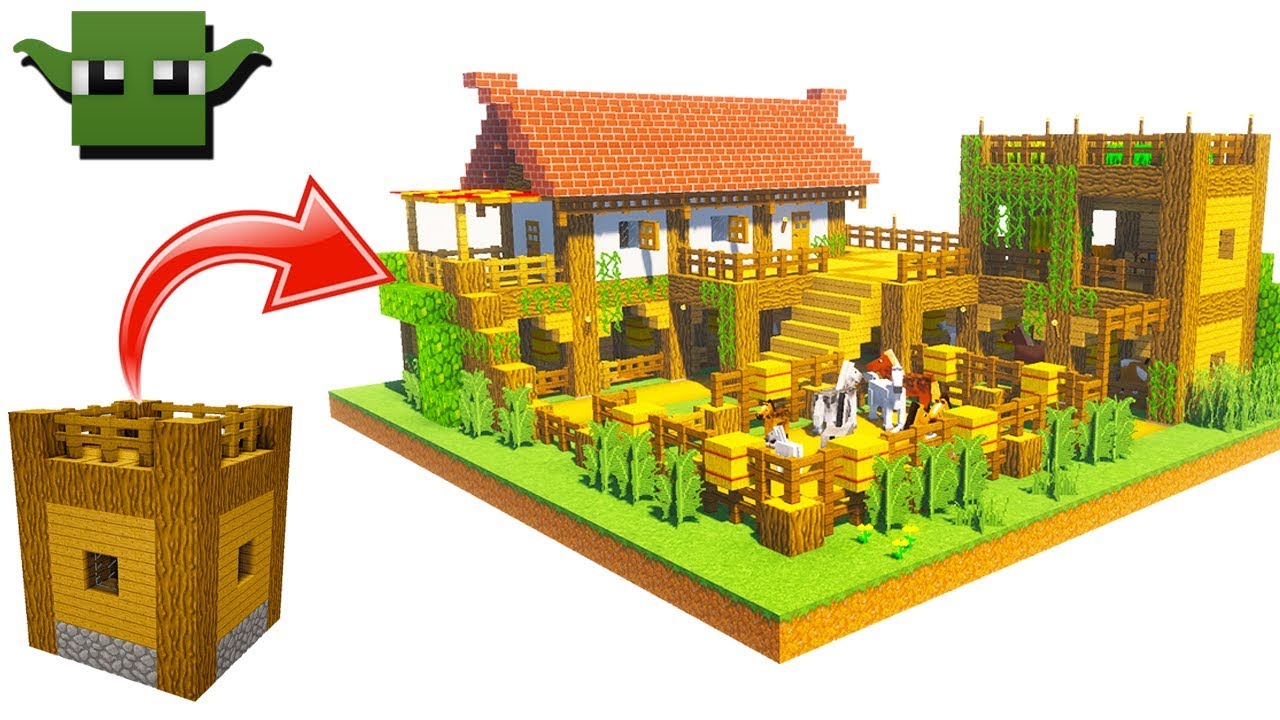 Minecraft Medieval Stables Tutorial (EASY 5X5 BUILDING SYSTEM ...