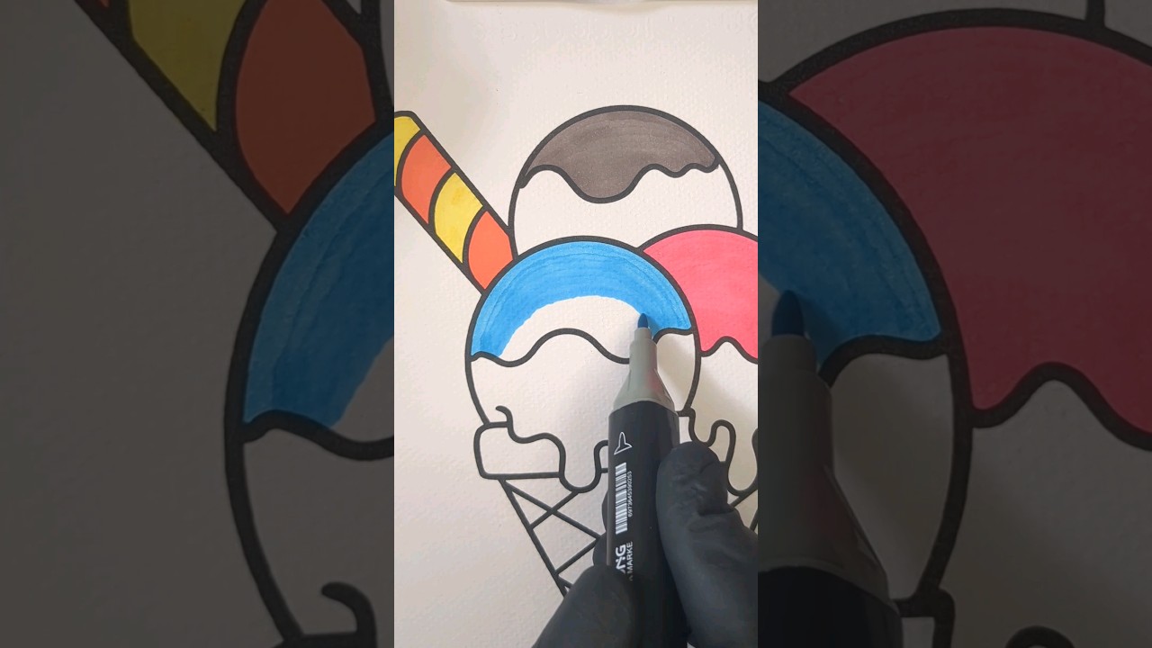 Ice cream is happiness condensed into a scoop. Let's color it together and make it even sweeter!