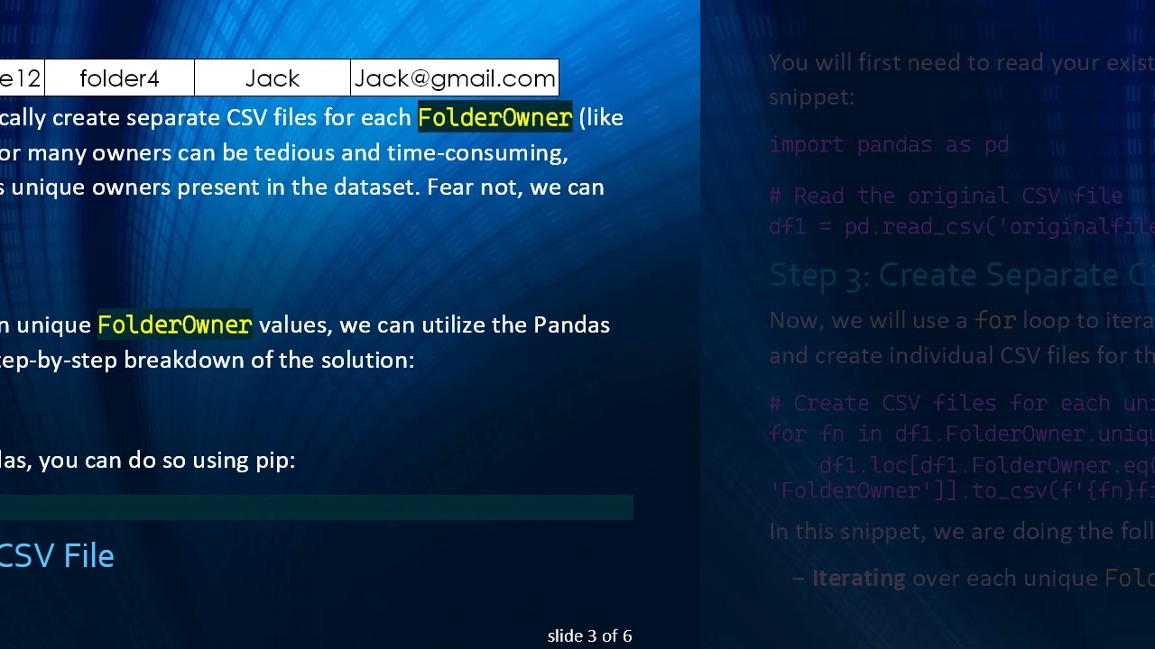 Creating Multiple CSV Files from One Column in Your Data Using Python for Loops
