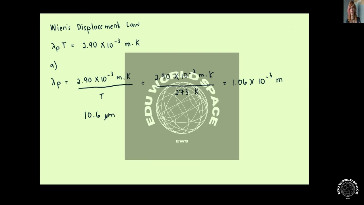 [Physics] Estimate the peak wavelength for radiation emitted from ( ) ice at 0 C, ( ) a floodlamp a