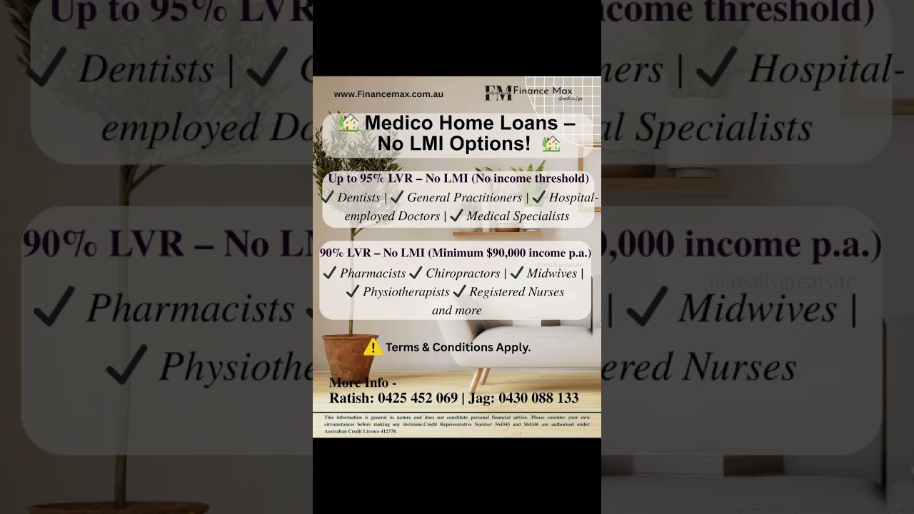 Medico Home Loans - NO LMI options contact us your trusted Mortgage broker #mortgagebrokerclydenorth