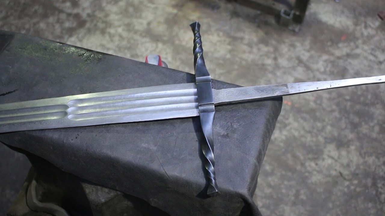 Forging a pattern welded multi-fullered Witcher 3 sword, part 2.