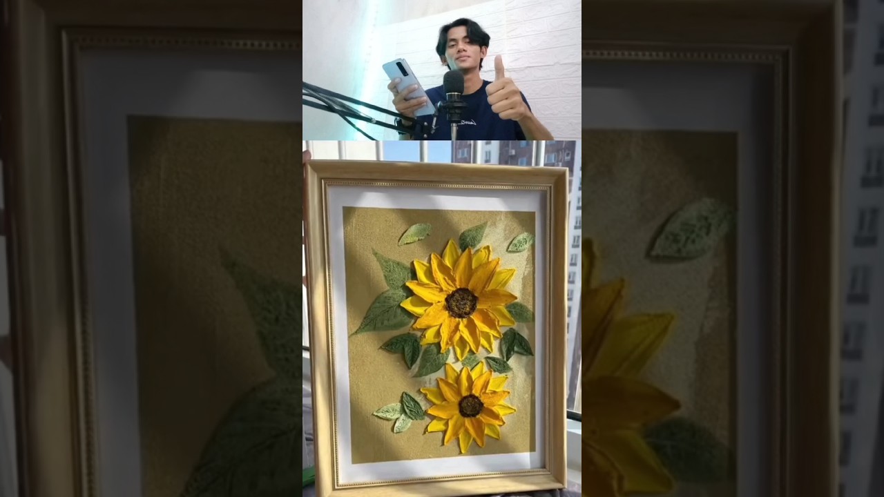 KREATIF LUKISAN BUNGA MATAHARI‼️#shorts