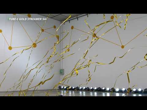ETUBE: serpentina dorado metalizado