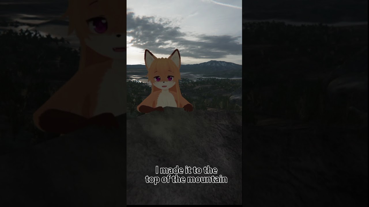 Cute Furry Foxgirl makes it to the Top of the Mountain?