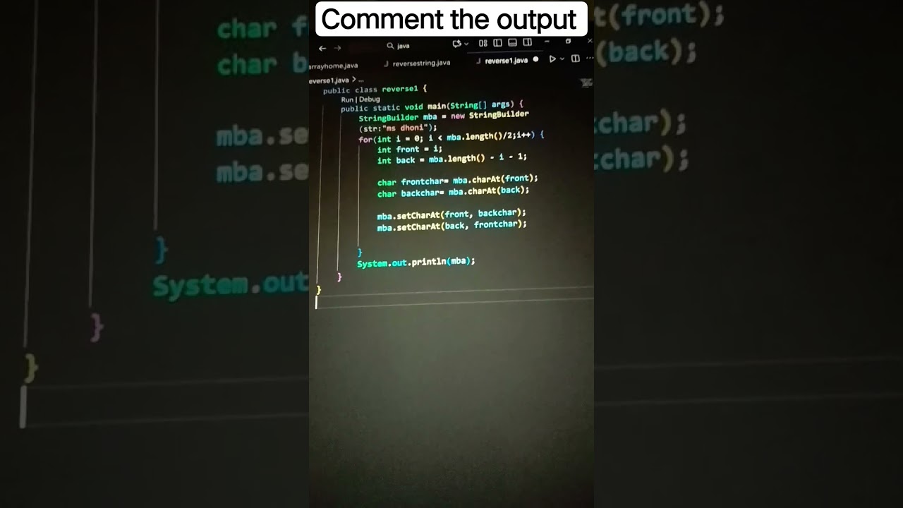 java strings builder reverse #java #javaprogramming #stringbuilder #reverse